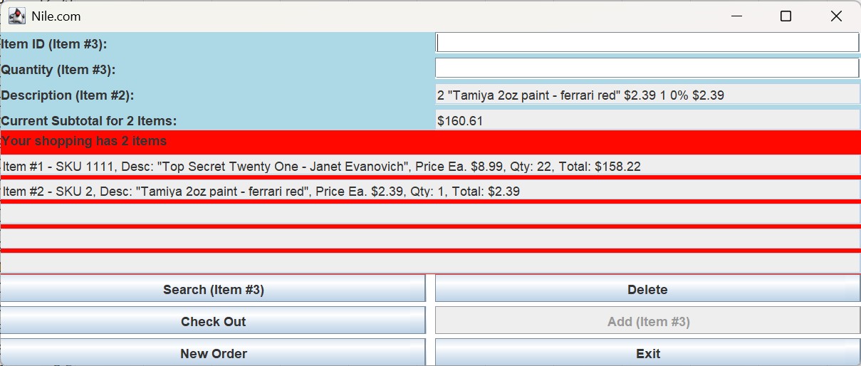 Project 1 — Event-Driven Programming (Nile Dot Com)